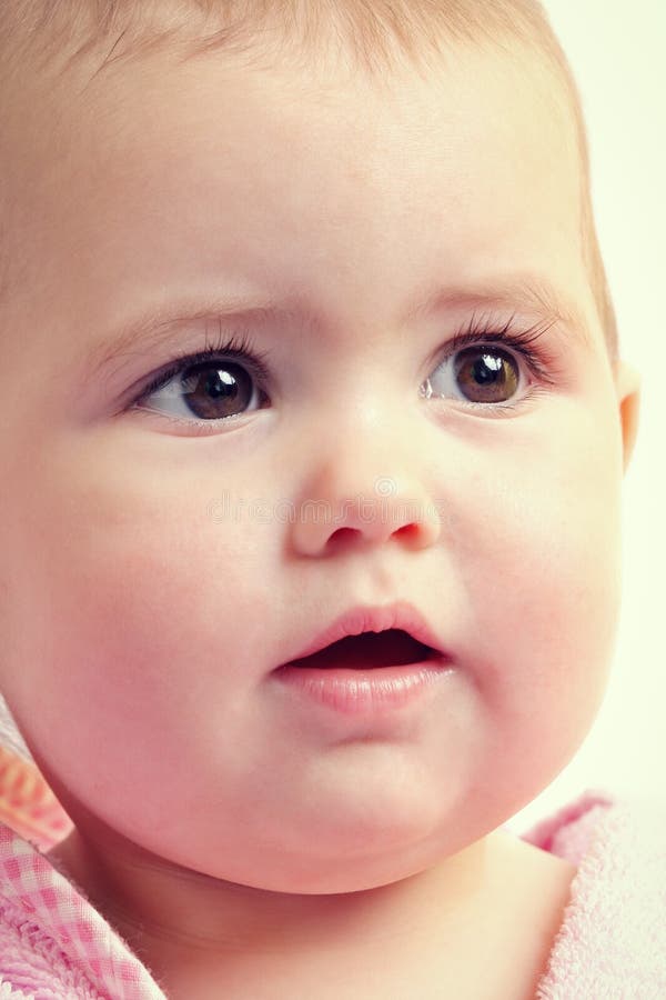 Closeup baby face stock image. Image of blue, clean, cheerful - 23249483