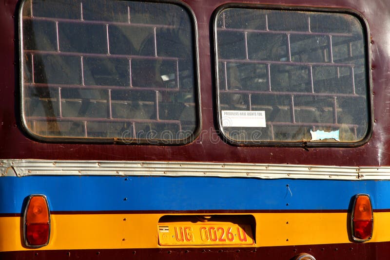Closeup of the Back of an Old African Van Editorial Image - Image of ...