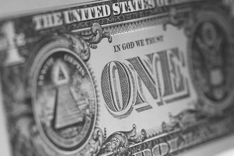 Closeup of Back Side of 1 Dollar Bill Stock Image - Image of isolated ...