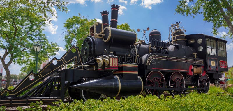 Closeup of a Back To the Future Train in Universal Studios Editorial ...