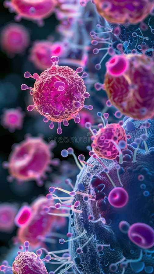 Closeup of Bacteria Under a Microscope, Illustrating Microbial Growth ...