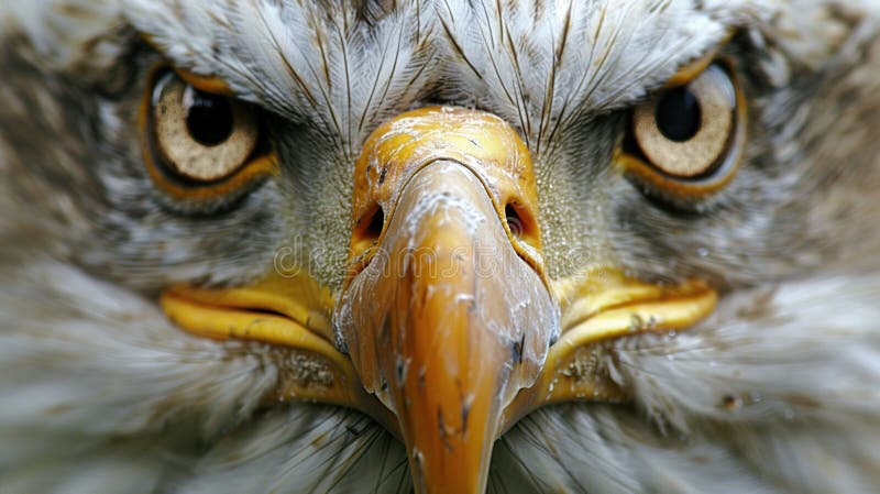 Closeup of a Bald Eagle S Face Stock Illustration - Illustration of ...