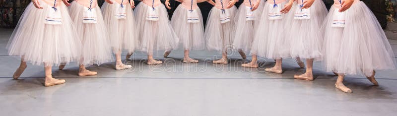 Closeup of Ballerinas Dancing Stock Image - Image of arts, floor: 298458735