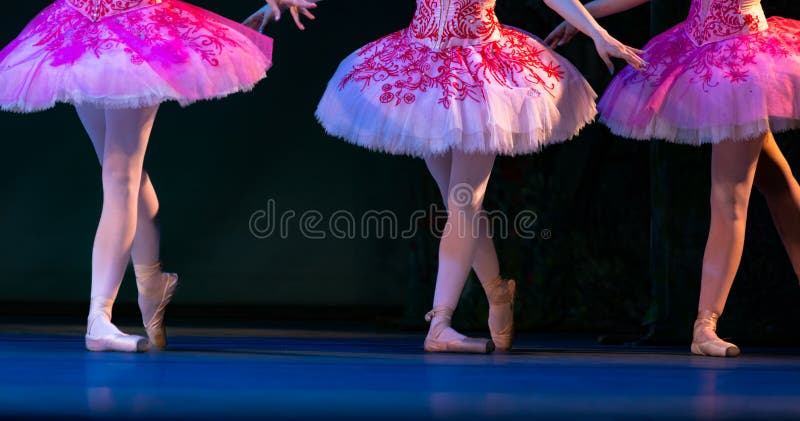 Closeup of Ballerinas Dancing on Stage Stock Photo - Image of costume, classical: 321646208
