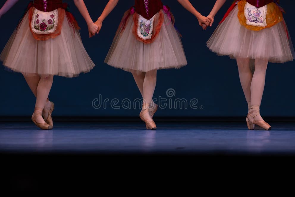 Closeup of Ballerinas Dancing on Stage Stock Photo - Image of girl, grace: 321646374