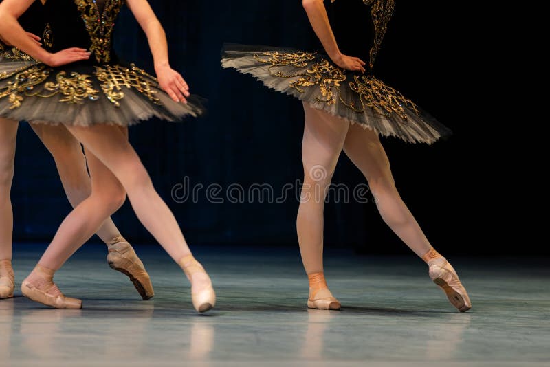 Closeup of Ballerinas Dancing on Stage Stock Photo - Image of ballerina, pirouette: 347780920