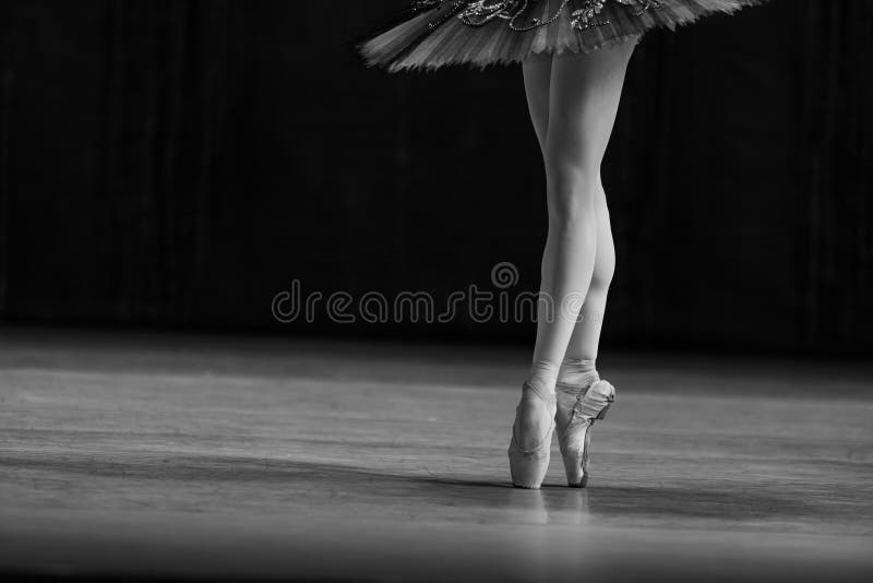 Closeup of Ballerinas Dancing on Stage Stock Photo - Image of female ...