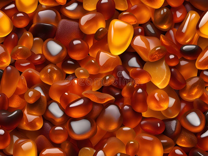 Closeup Baltic Amber Stones Rectangular Lie on a Flat Surface Stock ...