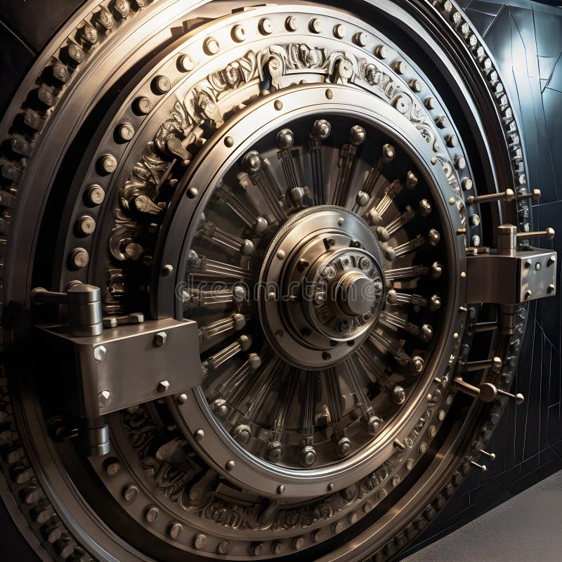 Closeup of the Bank Vault Door. Created with Generative AI Stock ...