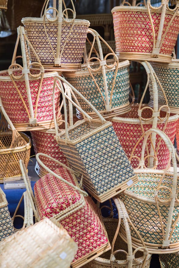 Closeup of Basketwork Design Stock Image - Image of asian, traditional ...