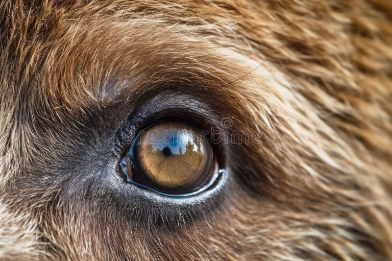 Closeup Bear Eyes Animal. Generate Ai Stock Illustration - Illustration ...