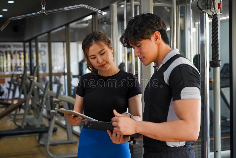 Closeup Beautiful Asian Young Female Holding Tablet Computer with ...