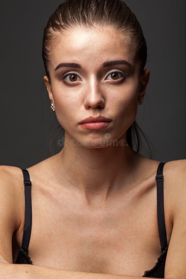Closeup Beautiful Woman Portrait Stock Image Image Of Person Closeup