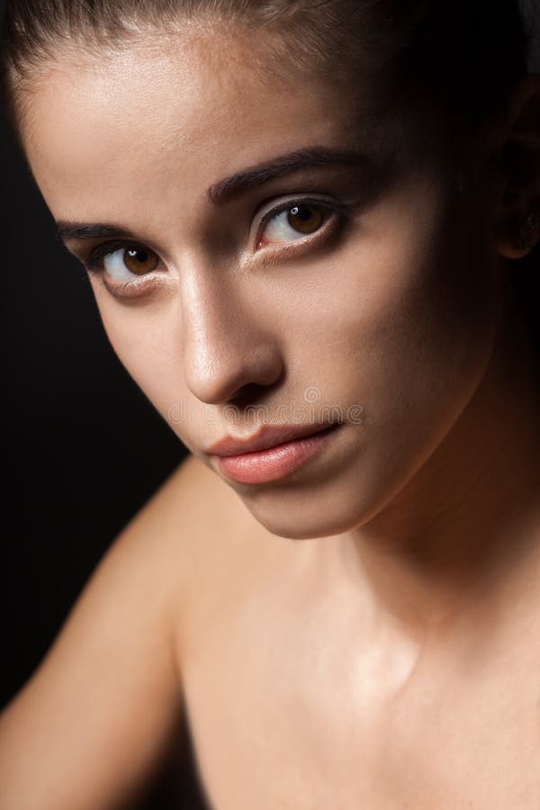 Closeup Beautiful Woman Portrait Stock Image Image Of Happy Beauty