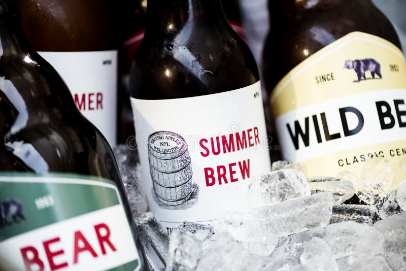 Closeup of Beers Chilling in Ice Editorial Photo - Image of beer, cold ...