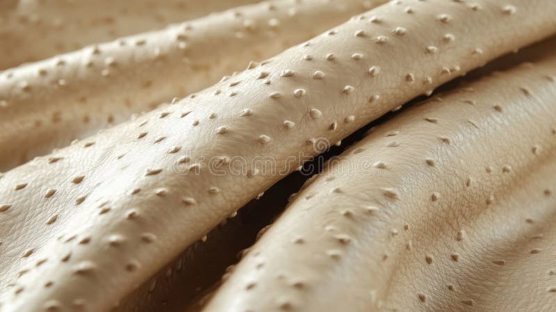 Closeup of Beige Ostrich Leather Texture with Distinctive Bumpy Pattern ...