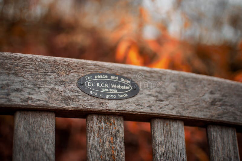 Closeup on a Bench in the Royal Botanical Gardens Editorial Image ...