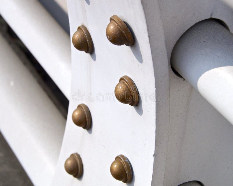 Closeup of Big Bolt and Nut Stock Photo - Image of support, full: 46862492