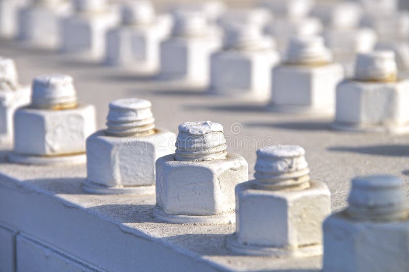 Closeup of Big Bolt and Nut Stock Photo - Image of shape, metal: 46862496