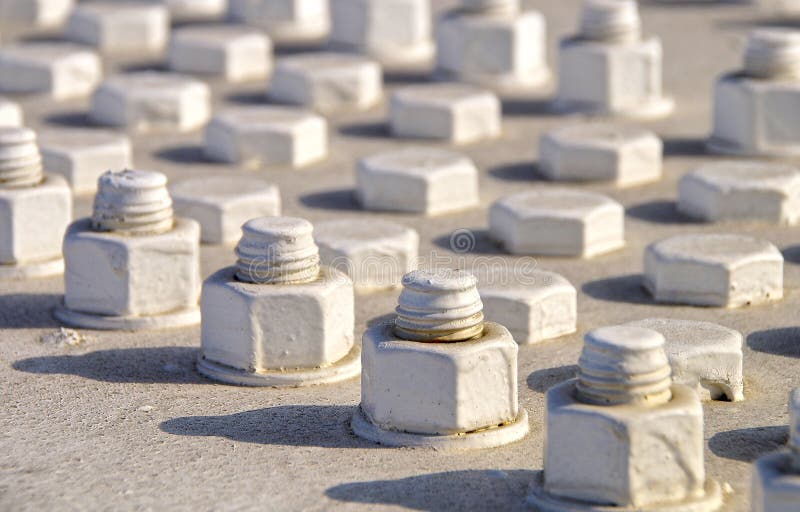 Closeup of Big Bolt and Nut Stock Image - Image of closeup, paint: 46862633