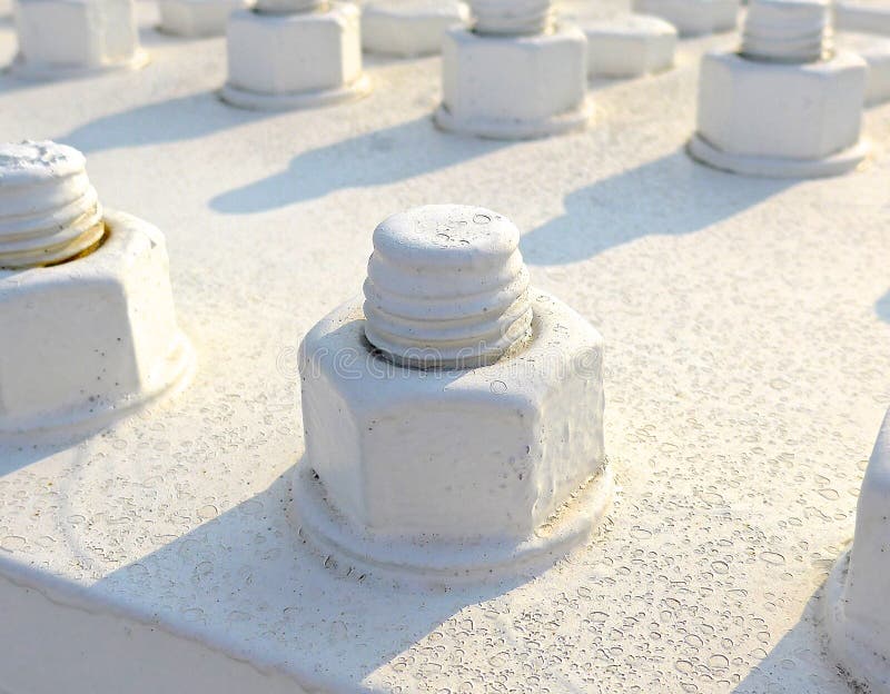 Closeup of Big Bolt and Nut Stock Image - Image of bridge, scantling ...
