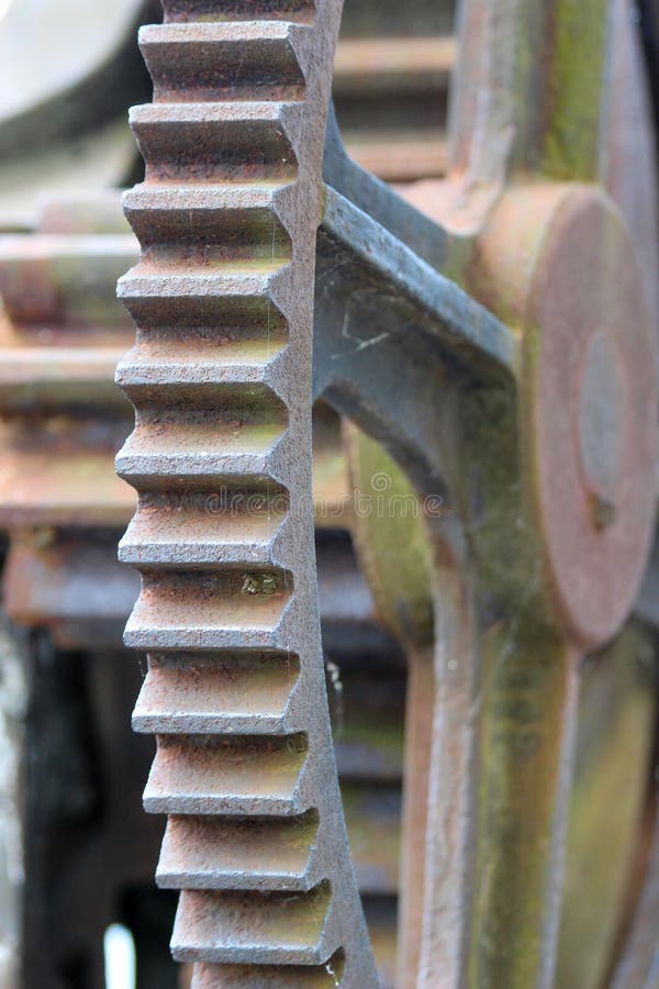 A big old rusty spur gear stock photo. Image of aging - 137537658