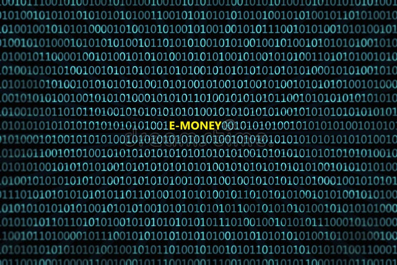 Closeup of Binary Code, with the Inscription Stock Illustration ...