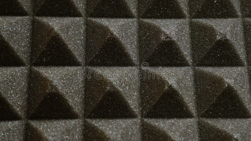 Closeup of Black Acoustic Foam Panels with a Textured Surface Arranged ...