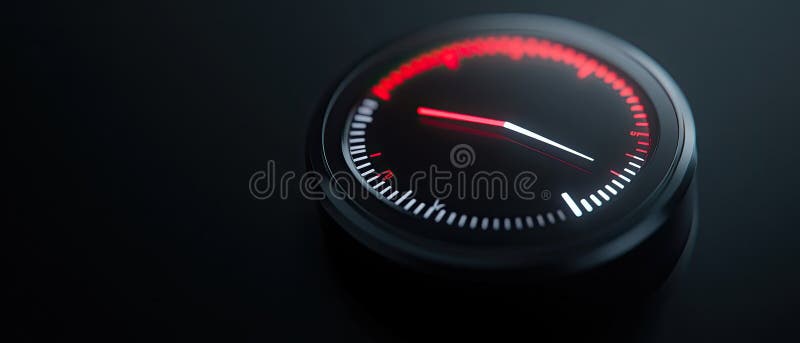 Closeup of a Black Circular Timer with a Red and White Stock ...
