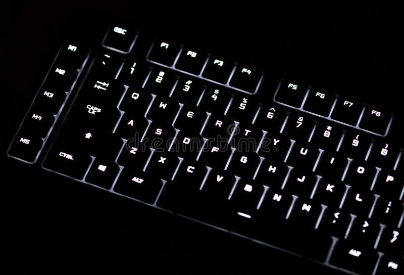 Closeup of a Black Computer Keyboard Stock Illustration - Illustration ...