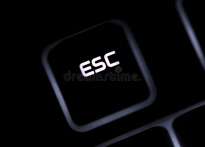 Closeup Of An Escape Button Stock Image - Image of pushbutton, button ...