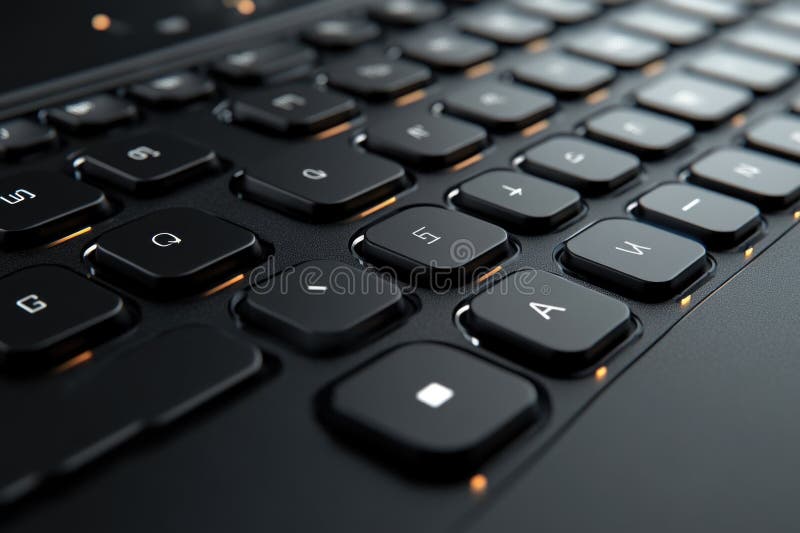 Closeup of a Black and Silver Keyboard: Detailed View of Modern ...