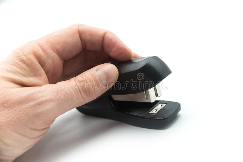 Black Slaper in Hand on White Background Stock Photo - Image of ...