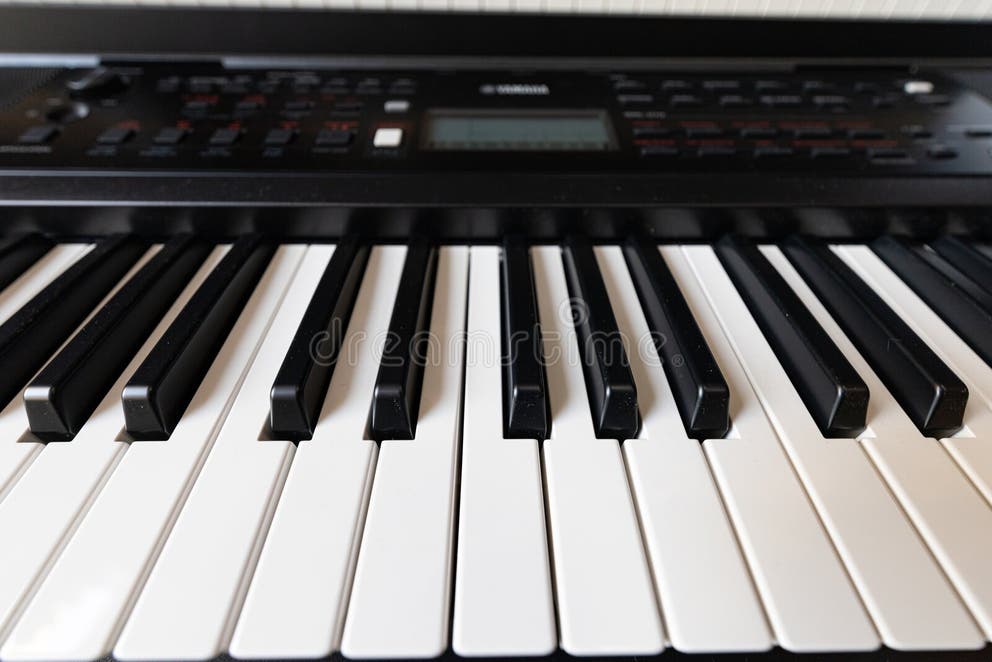 Closeup of Black and White Piano Keyboard Stock Image - Image of piano ...