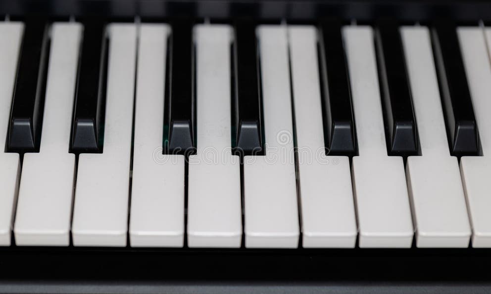 Closeup of Black and White Piano Keyboard Stock Image - Image of ...