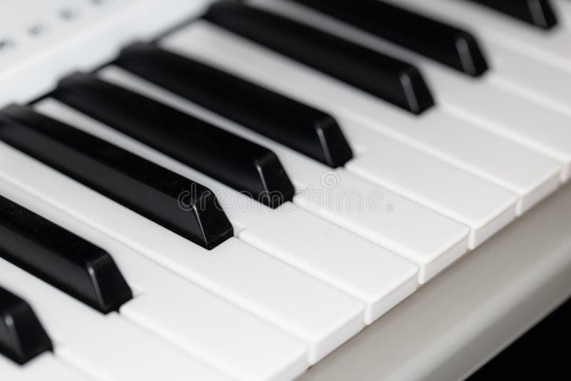 Closeup of Black and White Piano Keyboard Stock Image - Image of ...
