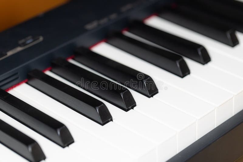 Closeup of Black and White Piano Keyboard Stock Photo - Image of white ...