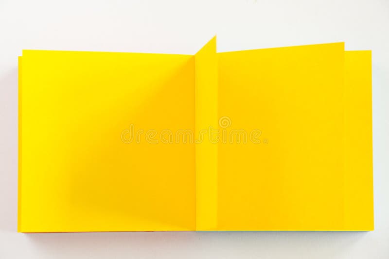 Closeup of Blank Yellow Paper Board Pages Stock Photo - Image of paper ...