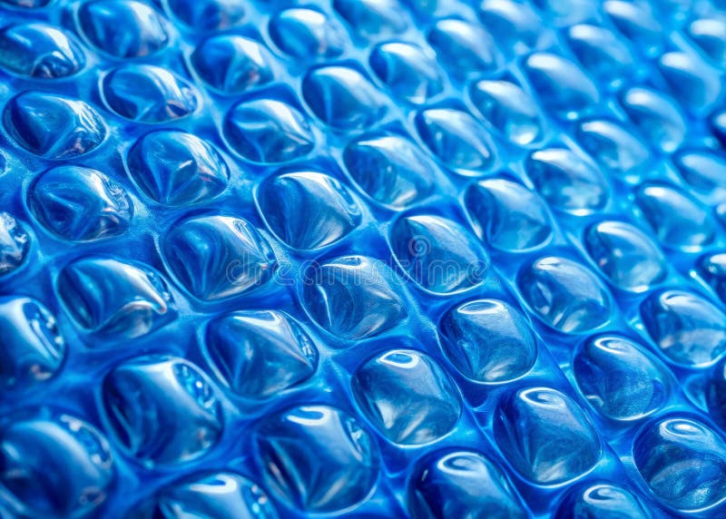CloseUp Blue Bubble Wrap Texture a Stunning Background for Creative Design Projects and Stock ...