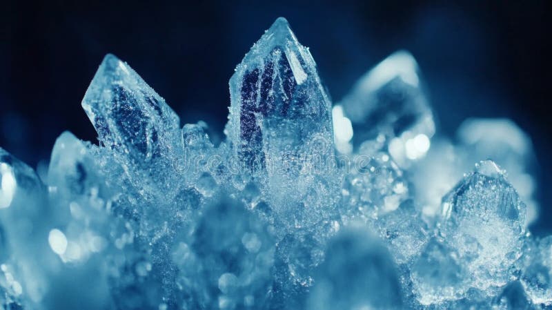 Closeup of Blue Crystal Formation Showing Detailed Texture Stock ...