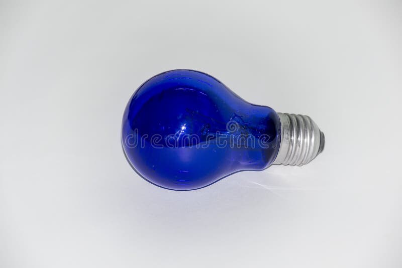 Closeup Blue Light Bulb on Gradient Background Stock Photo - Image of ...