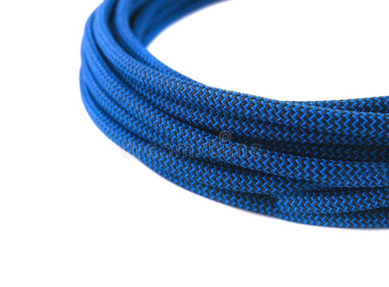 Closeup of blue rope stock photo. Image of spiral, tight - 76236984