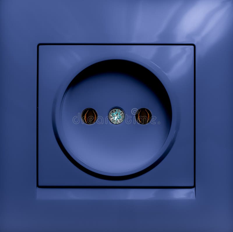 Closeup of blue socket stock image. Image of appliance - 318123421
