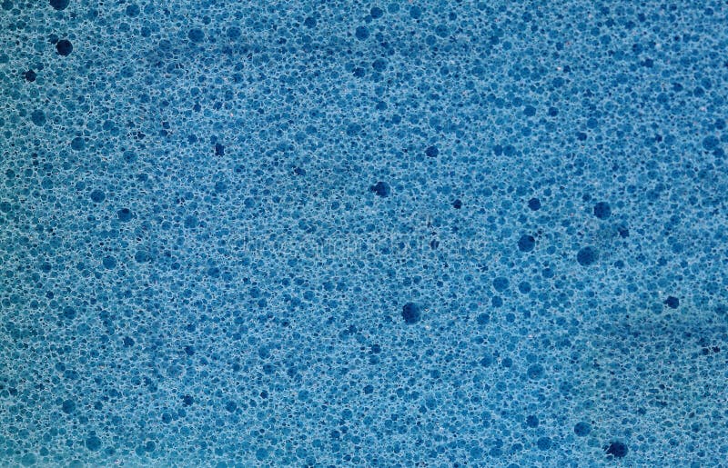 Closeup Blue Sponge Texture Stock Photo - Image of bathroom, clean ...