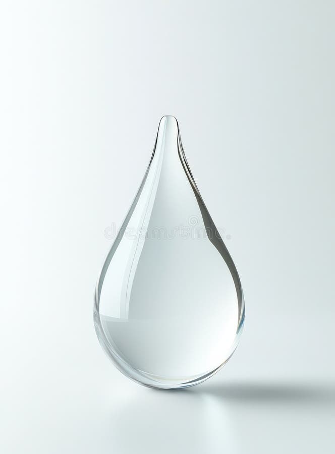 Closeup of a Blue Water Drop on a White Background Stock Image - Image ...