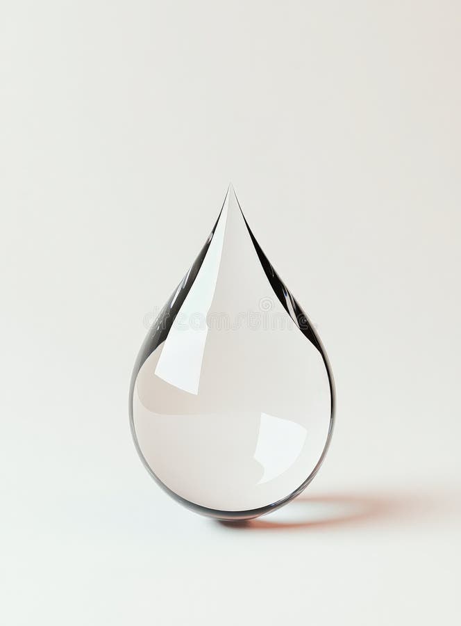 Closeup of a Blue Water Drop on a White Background Stock Image - Image ...