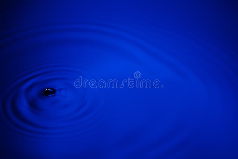 Closeup Blue Wave Water Rings Macro, Circle Reflections in Pool. Stock ...