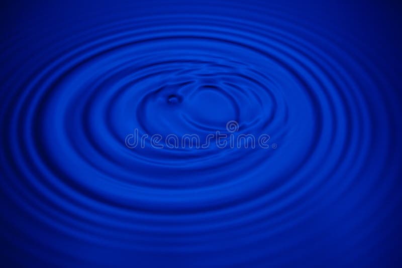 Closeup Blue Wave Water Rings Macro, Circle Reflections in Pool. Stock ...