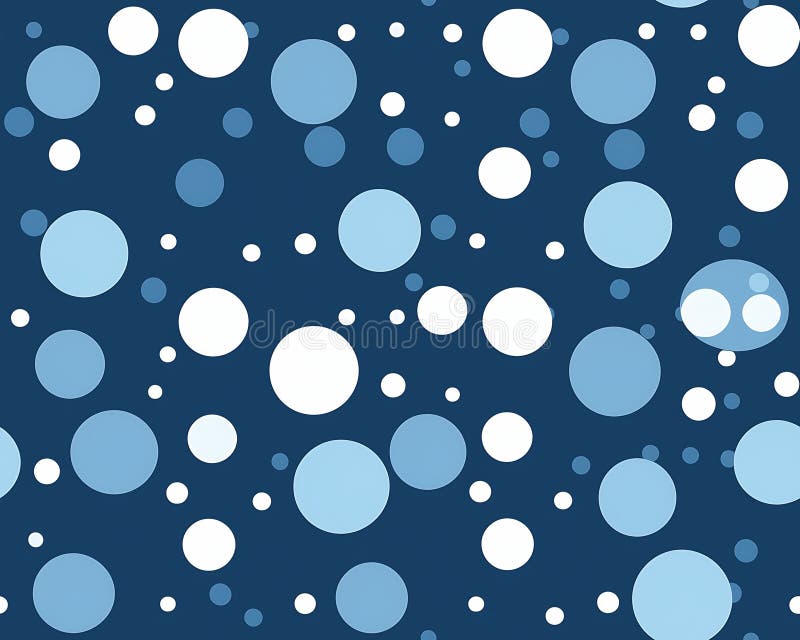 Closeup of a Blue and White Polka Dot Pattern with a Heavy Snow Stock ...