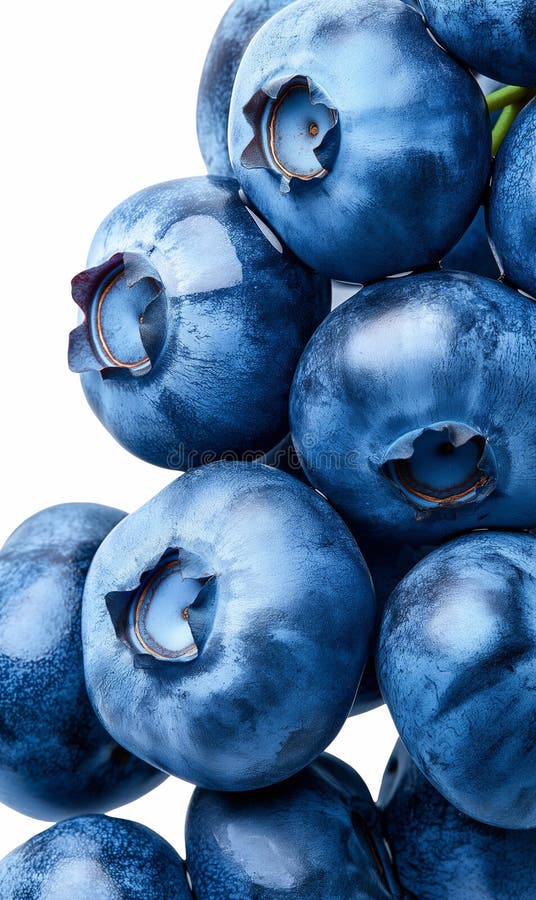 A Closeup of the Blueberries Texture, Showcasing Their Smooth and ...
